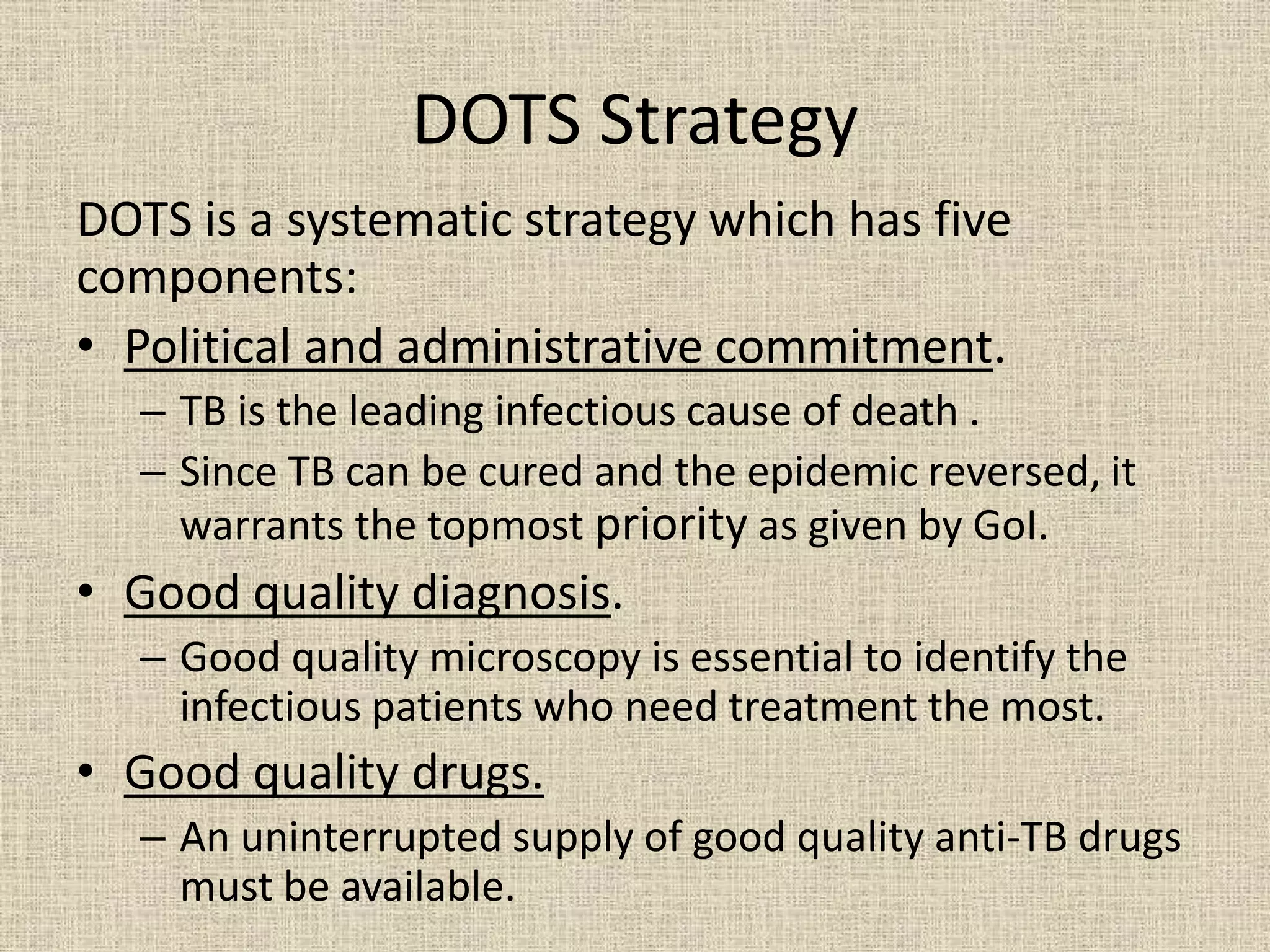 Revised national tuberculosis control programme | PPTX