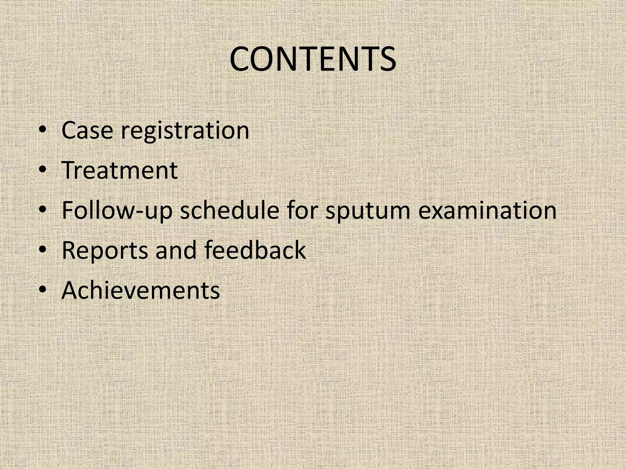 Revised national tuberculosis control programme | PPTX