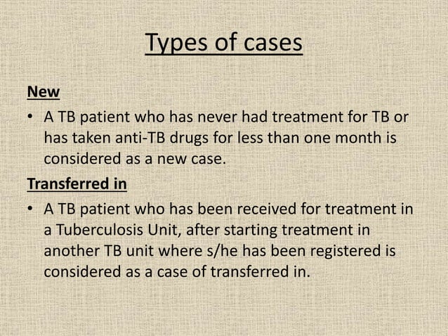 Revised national tuberculosis control programme | PPTX