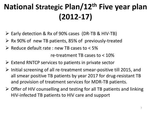 Revised national tuberculosis control programme | PPT