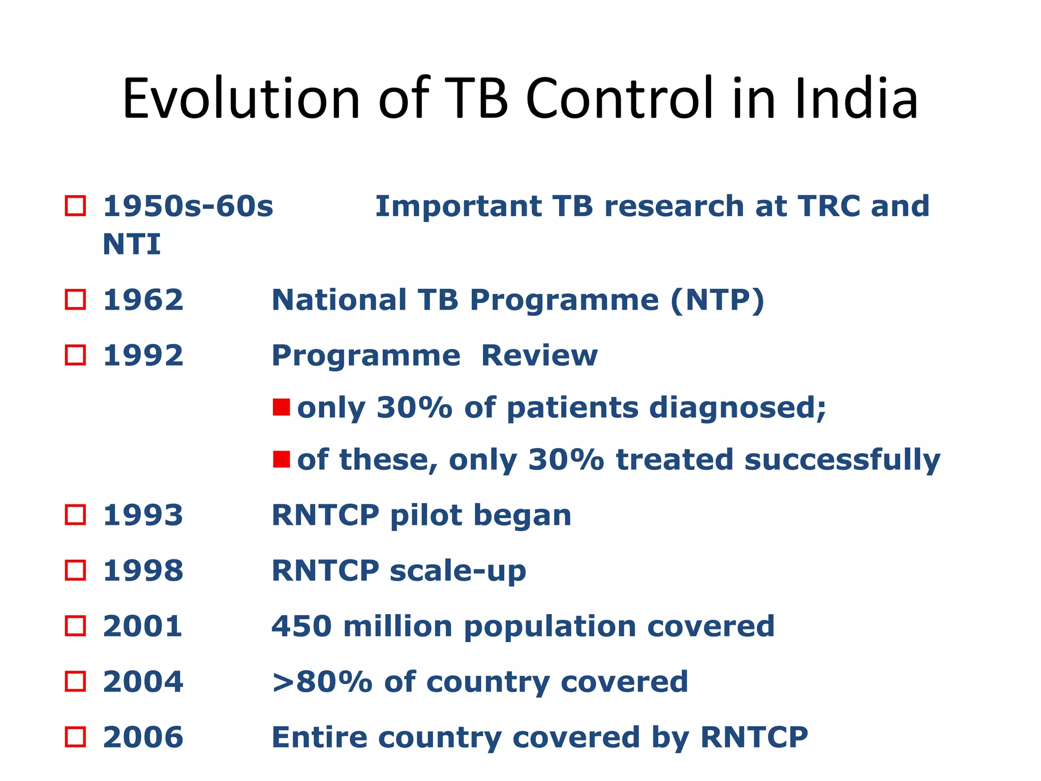 Revised national tuberculosis control programme | PPTX