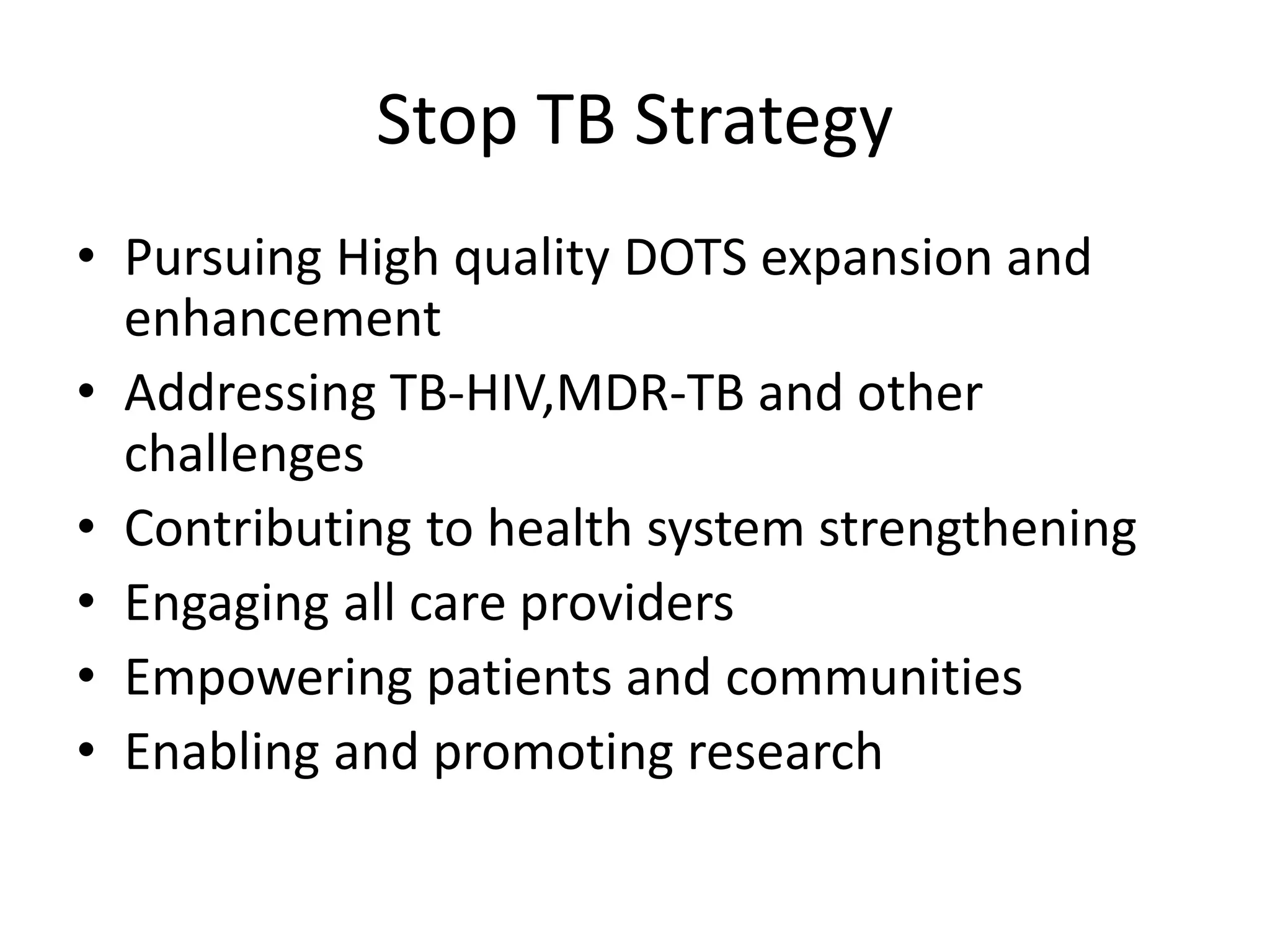 Revised national tuberculosis control programme | PPTX