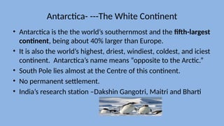 OCEANS and CONTINENTS-CLASS 6 PART -2.pptx