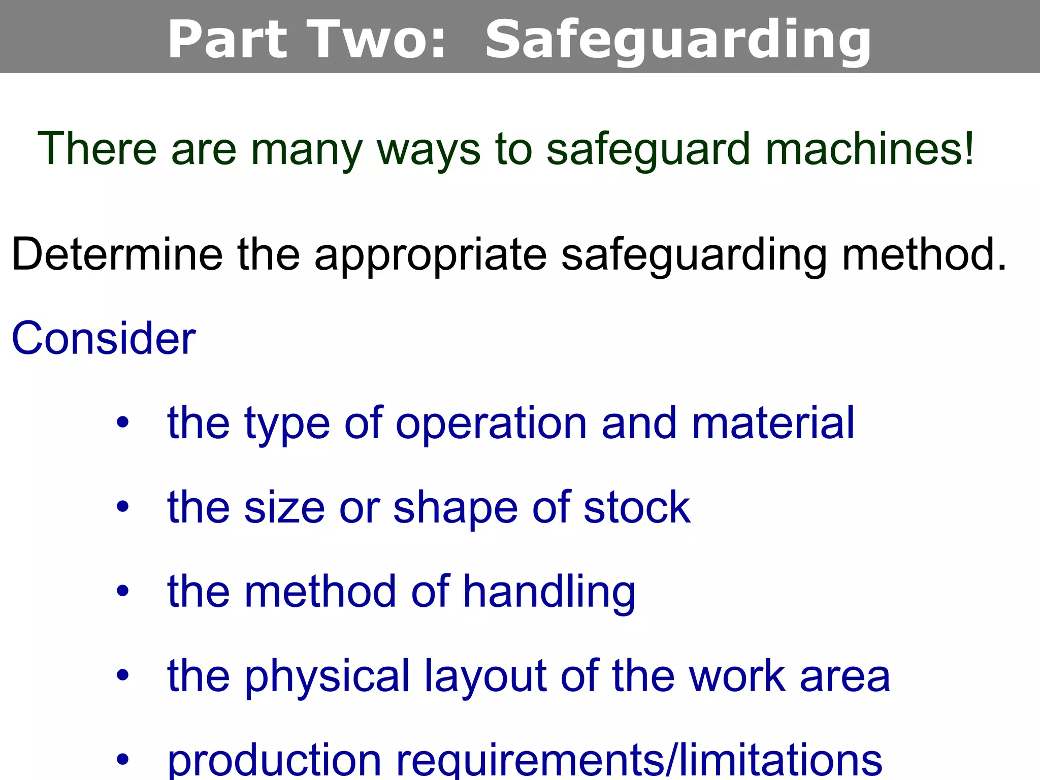 OSHA 10 Hour machine guarding presentation #4 | PPT
