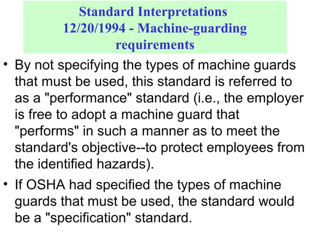 OSHA 10 Hour machine guarding presentation #4 | PPT