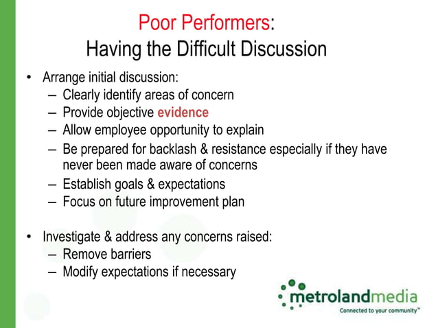Revised Performance Meetings For Poor Performers | PPTX