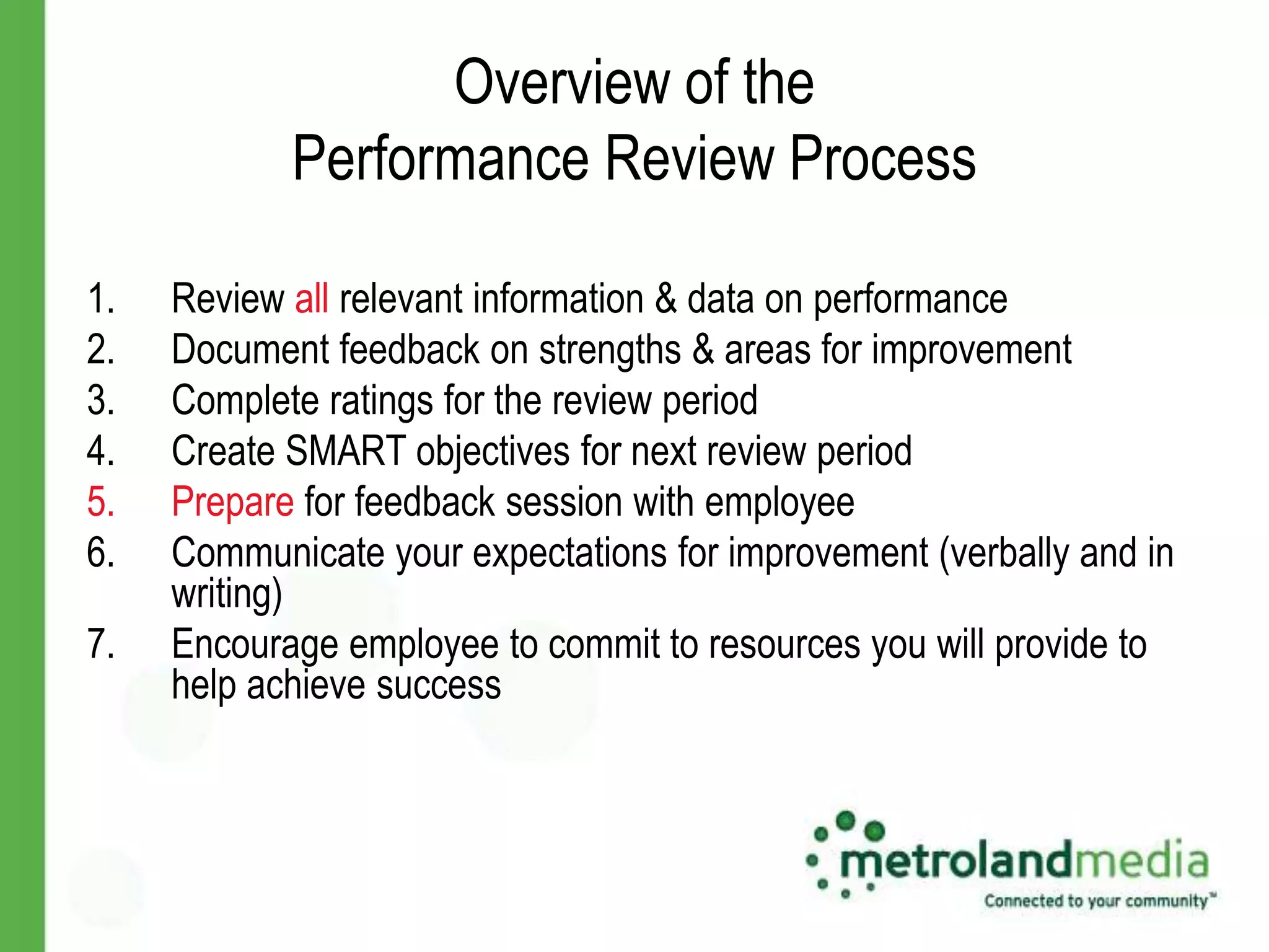 Revised Performance Review Process | PPTX