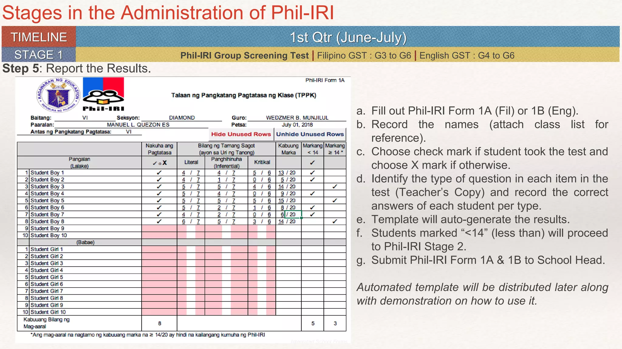 Revised Phil-IRI 2018 Presentation | PPSX