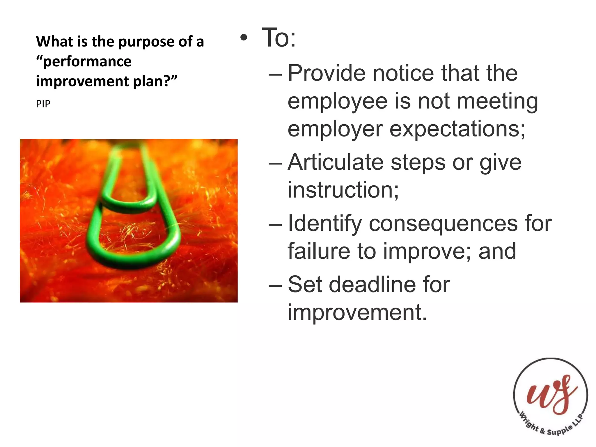 How to Administer a Performance Improvement Plan | PPTX