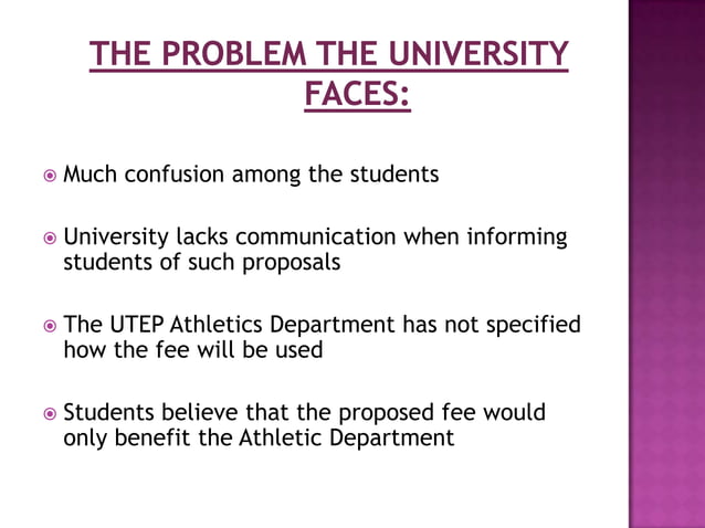 Utep Athletic Fee Initiative Presentation | PPTX