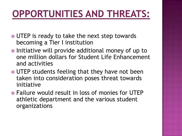 Utep Athletic Fee Initiative Presentation | PPTX
