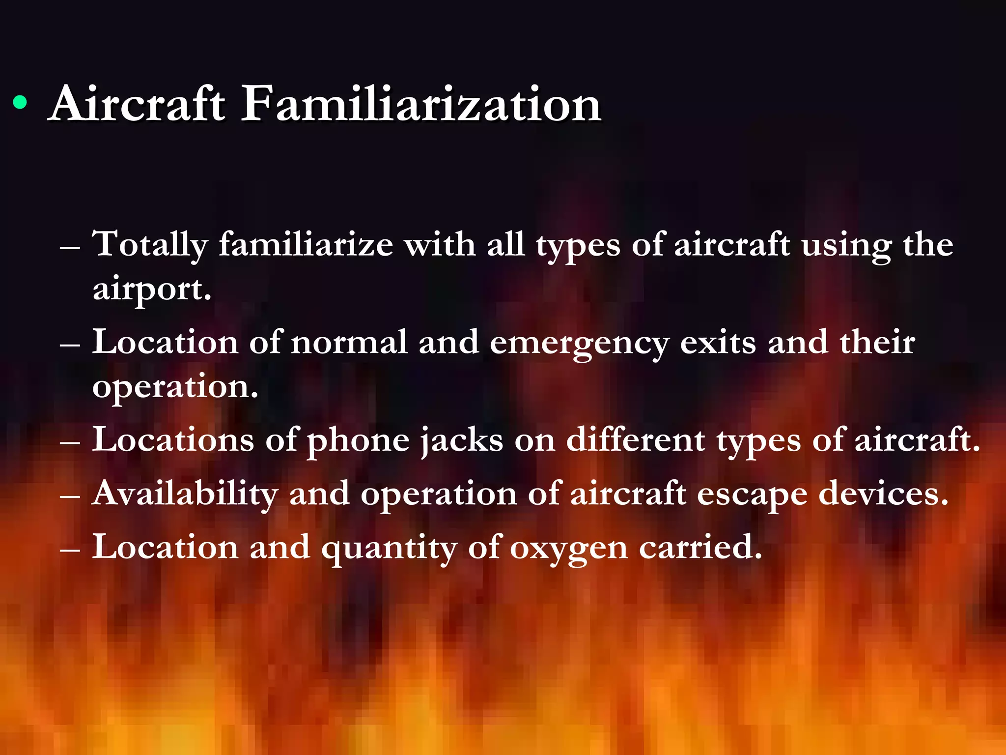 WAYS TO IMPROVE OUR STATION-BASED ARFF TRAINING | PPT