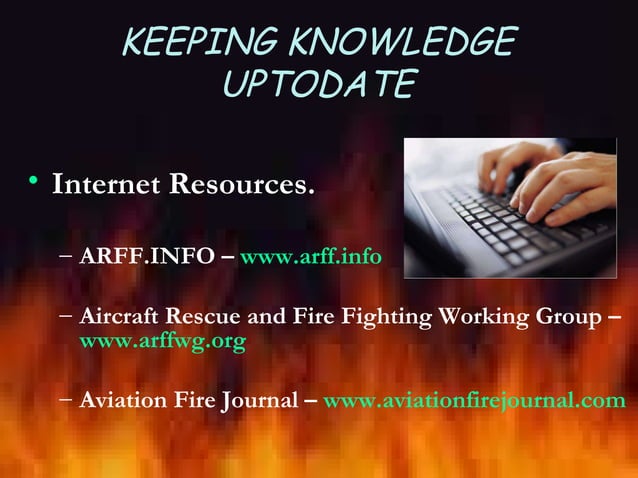 WAYS TO IMPROVE OUR STATION-BASED ARFF TRAINING | PPT | Aviation ...