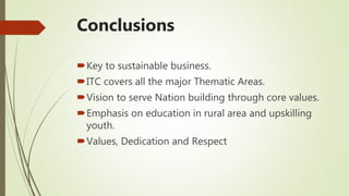 CSR policies of ITC | PPTX