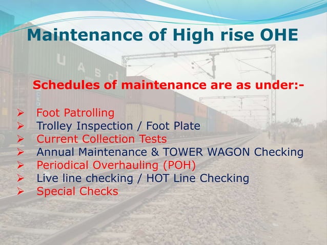 Revised ppt High rise OHE (1).pptx | Rail Travel | Travel Type