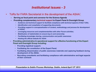 Overview of the development process for ASAA: Progress to date and ...