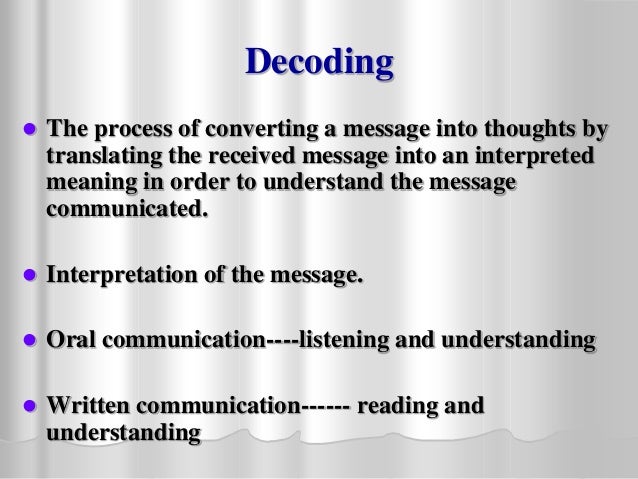 Revised Process of Communication