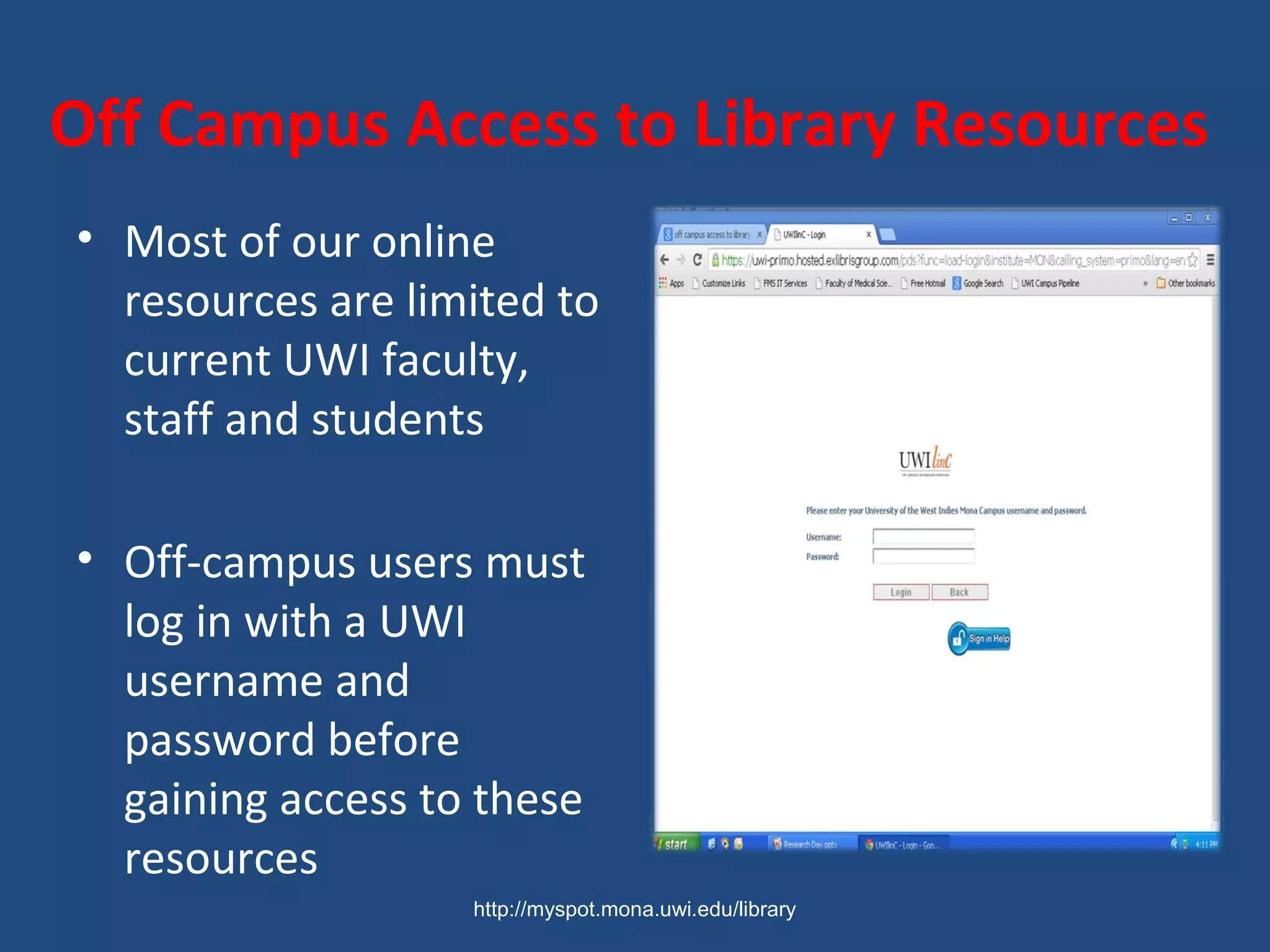 UWI Mona Library | PPT