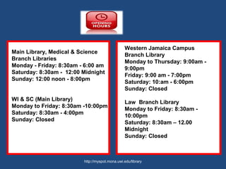 UWI Mona Library | PPT