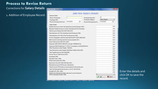 New utility for preparation of TDS correction statements | PPTX