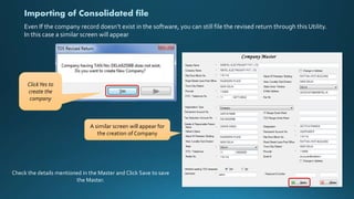 New utility for preparation of TDS correction statements | PPTX