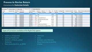New utility for preparation of TDS correction statements | PPTX