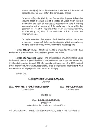 Revised rules on administrative cases in the civil service | PDF