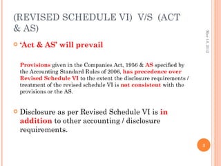 Revised schedule VI | PPT