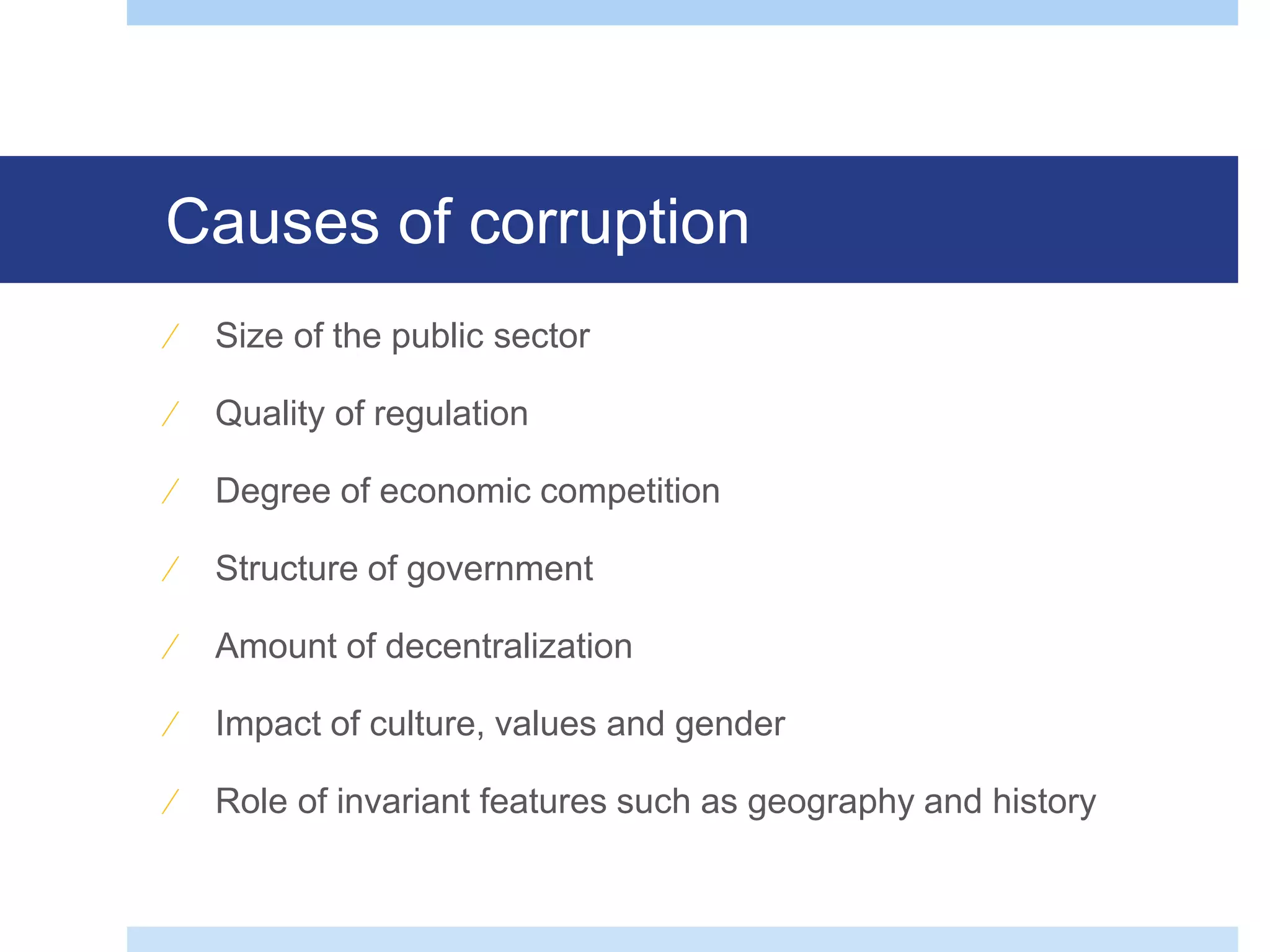 Causes and consequences of corruption | PPTX