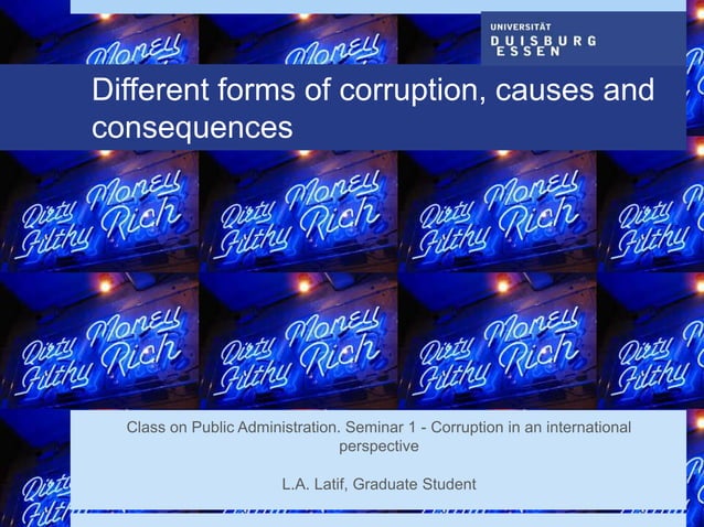 Causes and consequences of corruption | PPTX