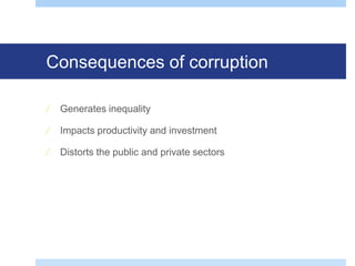 Causes and consequences of corruption | PPTX