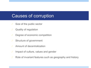 Causes and consequences of corruption | PPTX