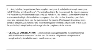 PHYSIOLOGY AND PHARMACOLOGY OF ESTERS ACETYLCHOLINE | PPTX