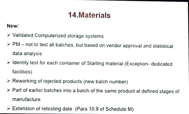 Revised Schedule M Introduction by CDSCO | PDF