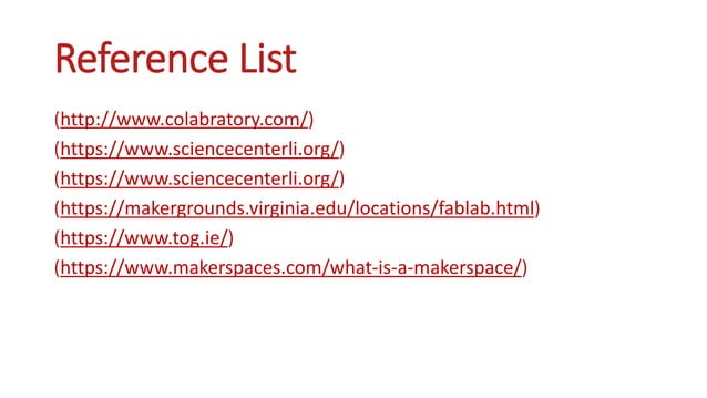 Makerspace website summary | PPT