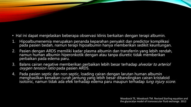 Revised Starling Equation and The Endothelial Glycocalyx (snf_akbar) | PPT