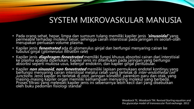 Revised Starling Equation and The Endothelial Glycocalyx (snf_akbar) | PPT