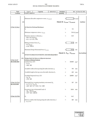 A Sample design report of Elastomeric Bearing-IRC 83-2018 Part -II | PDF