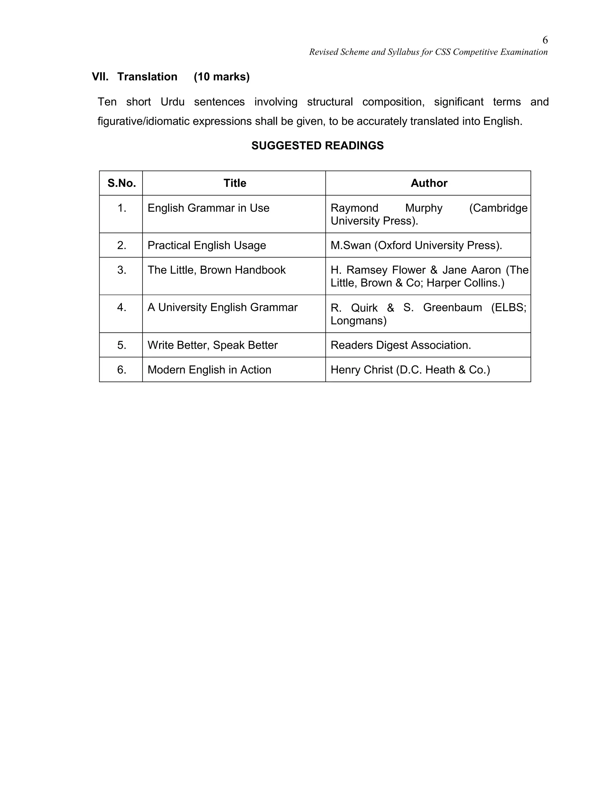 FPSC : " REVISED SYLLABI FOR CSS COMPETITIVE EXAMINATION, CE-2016 " | PDF