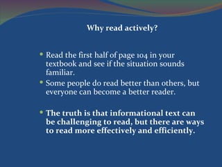 Unit 4: Active Reading | PPT