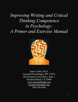 Improving Writing and Critical Thinking Competence in Psychology: A ...
