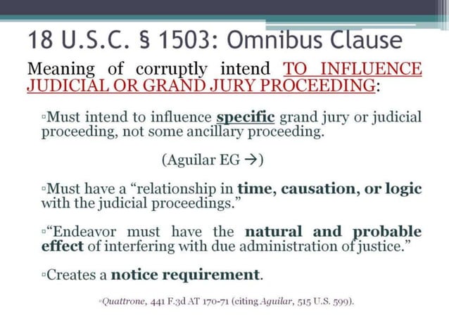A Primer on Avoiding Federal Obstruction of Justice & Witness Tampering ...