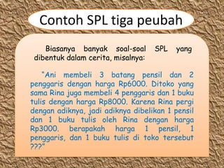 Sistem Persamaan Linear | PPTX
