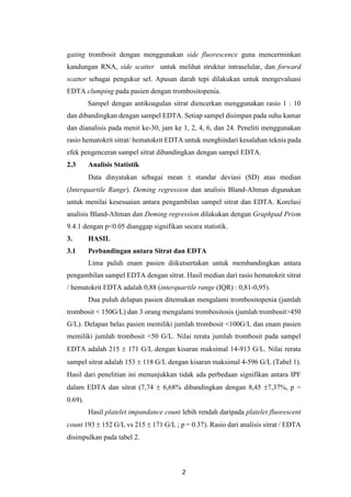REVISI 4 - Stabilitas Dari Waktu ke Waktu pada Fraksi Trombosit Muda ...