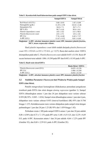 REVISI 4 - Stabilitas Dari Waktu ke Waktu pada Fraksi Trombosit Muda dan Perbandingan Antara ...