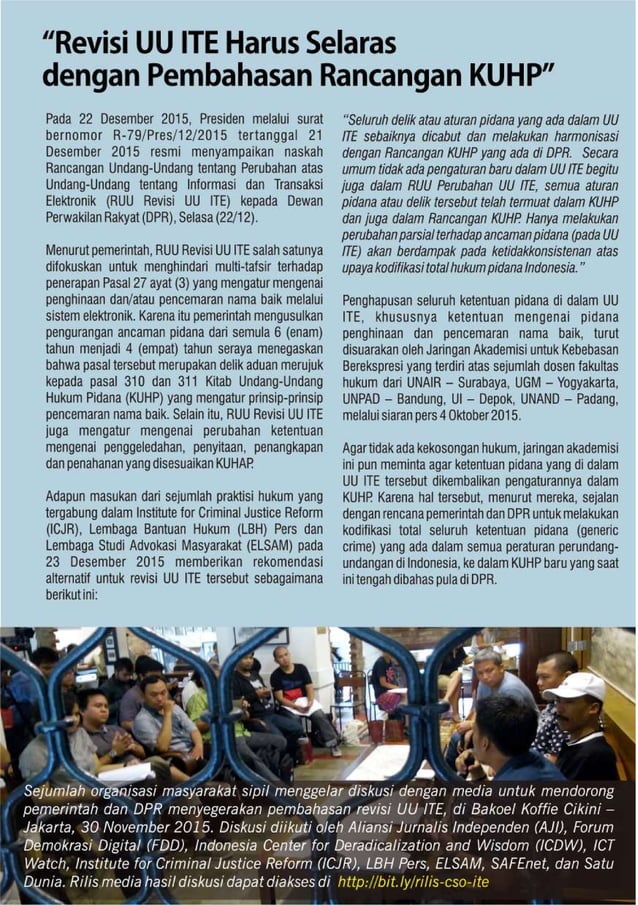 Revisi ITE (RDPU DPR RI) | PDF