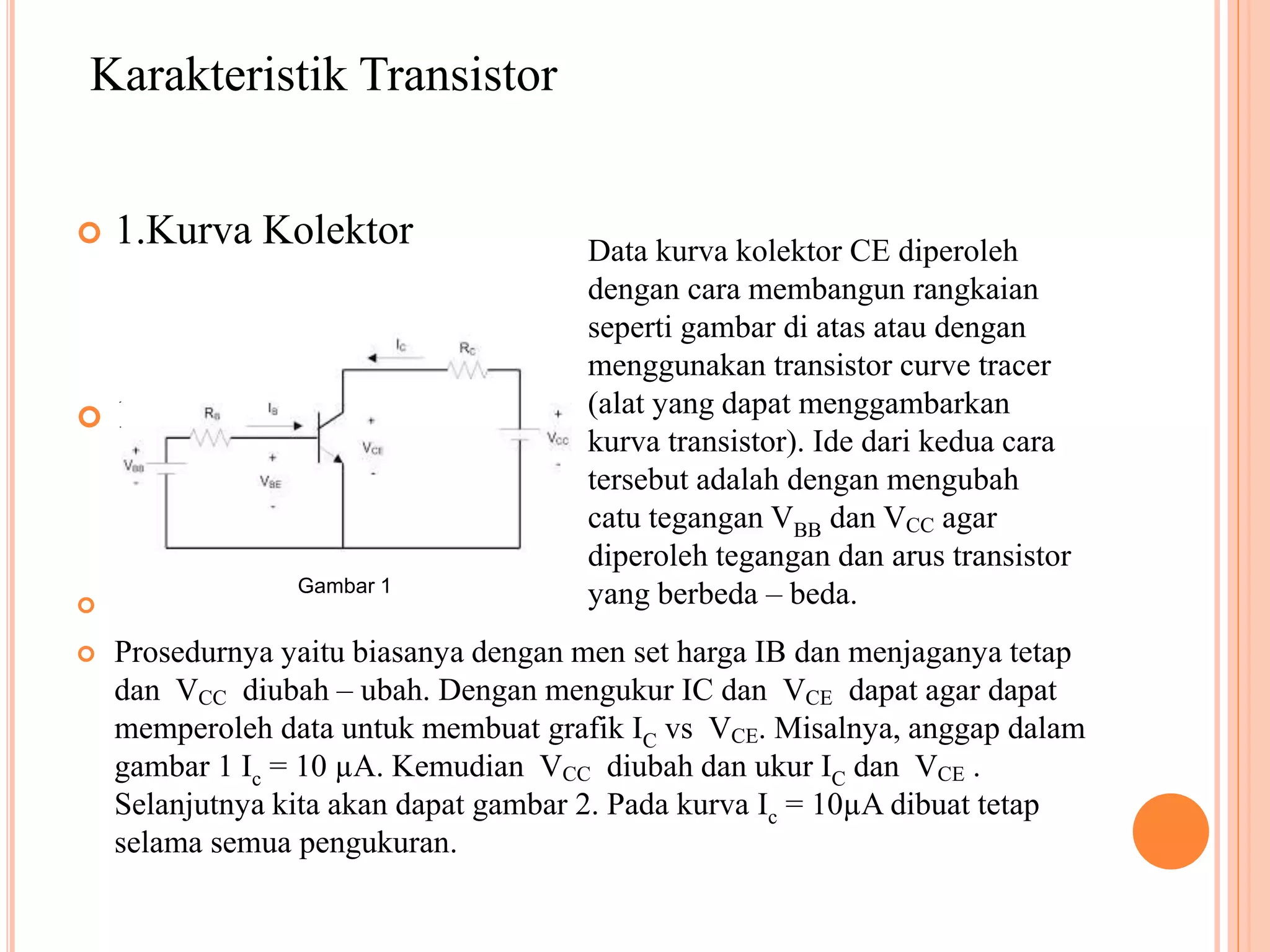 Revisi karakteristik transistor | PPTX