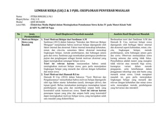 LK 2 PjBL Hasil Eksplorasi Penyebab Masalah | PPT