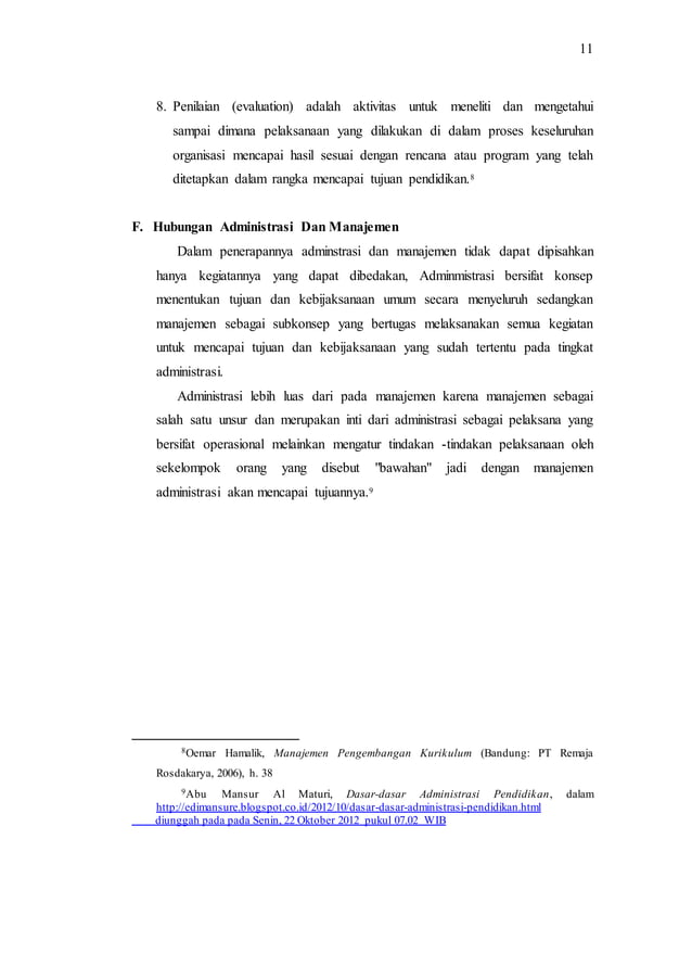 Revisi makalah administrasi pend islam | PDF