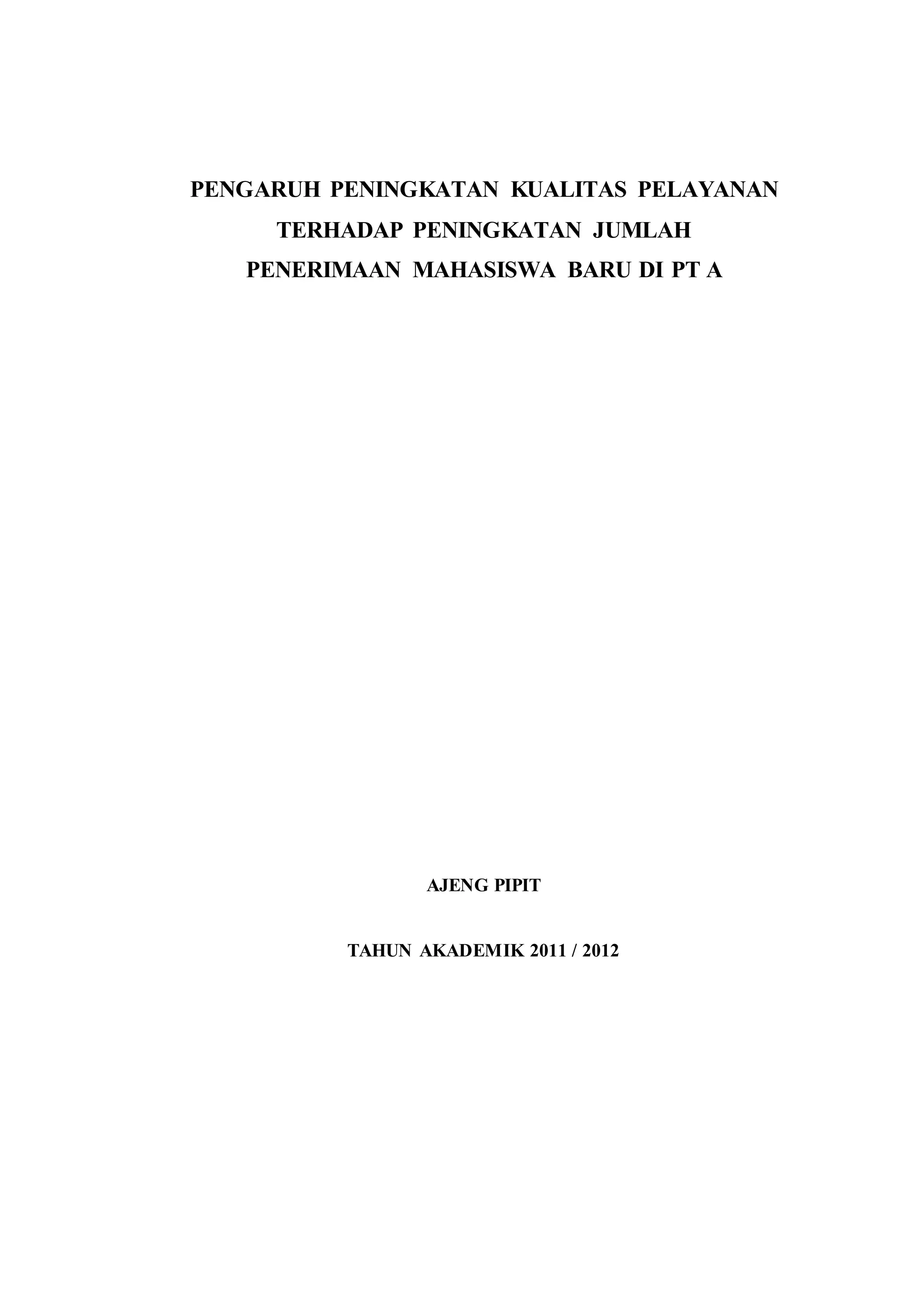 Contoh Proposal Penelitian SSS (Sangat Sederhana Sekali) | PDF